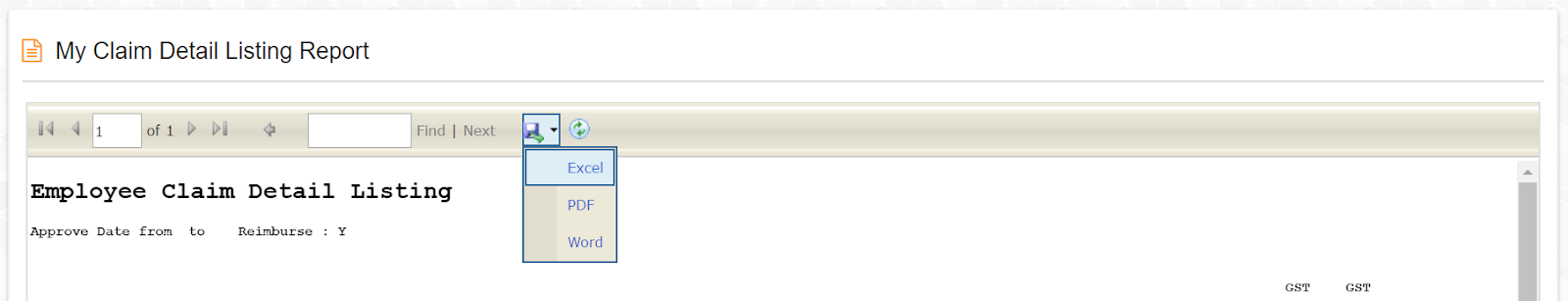 Rymnet HRMS - Claim Application