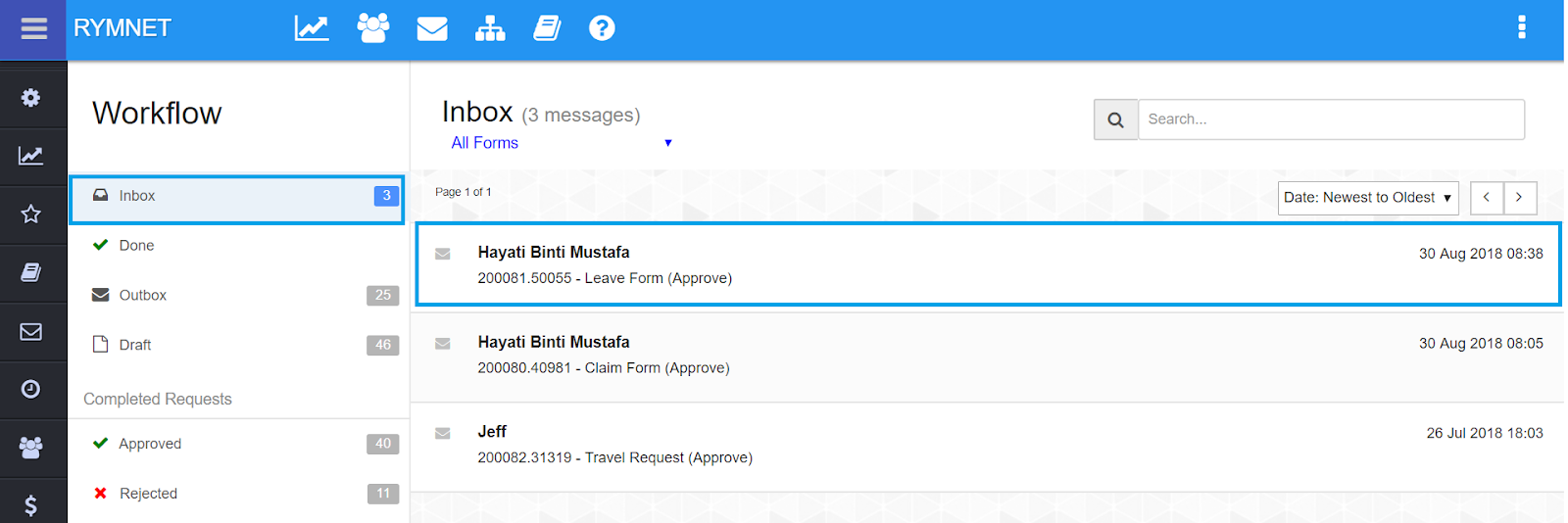 Rymnet Guide - Leave Application