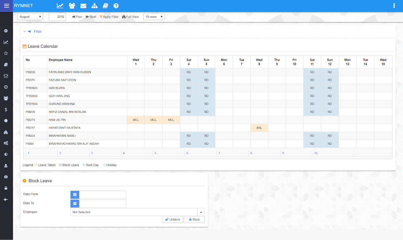 Rymnet Guide - Leave Application