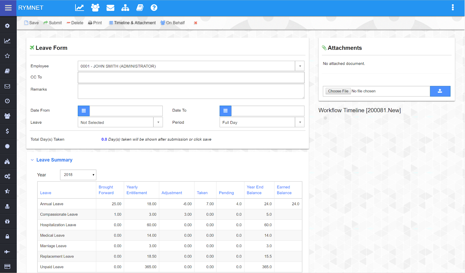 Rymnet Guide - Leave Application