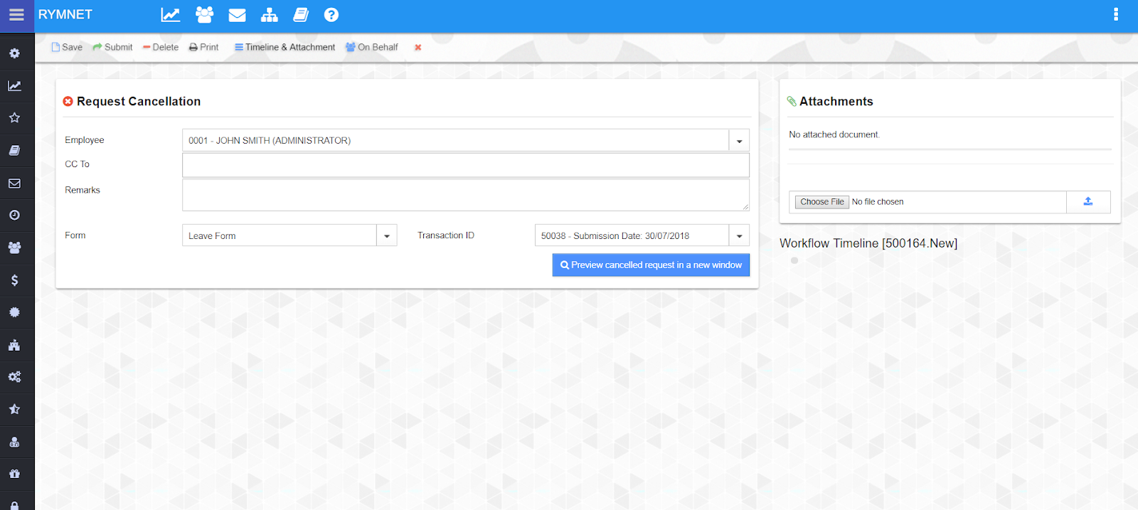 Rymnet Guide - Leave Application